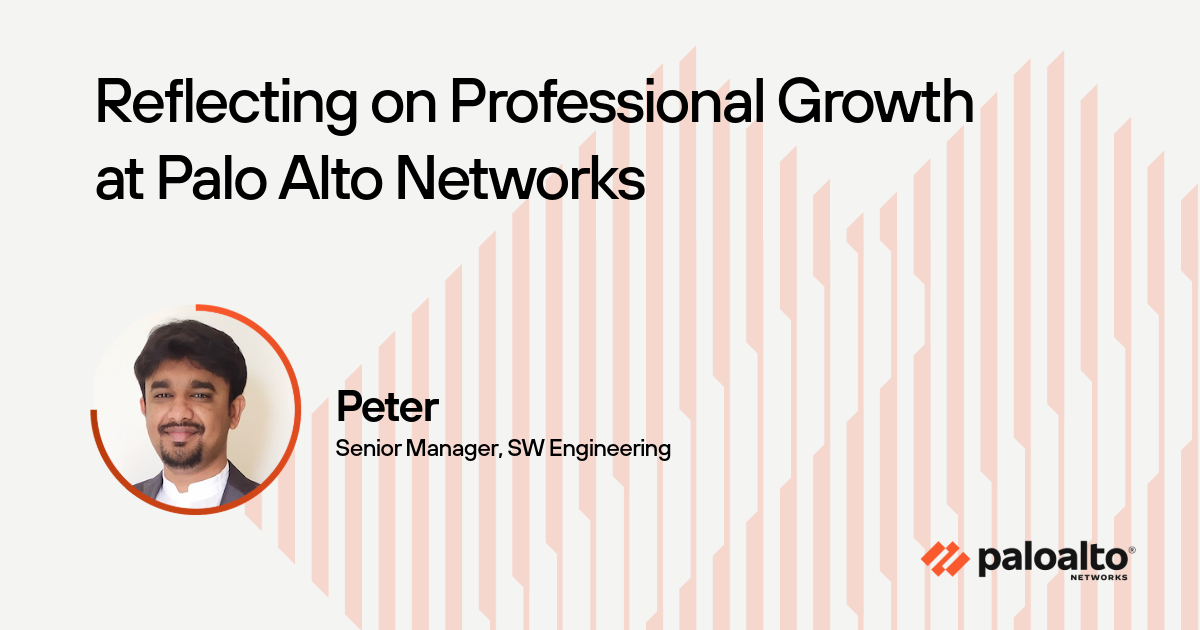 Peter Shares How Palo Alto Networks Supports Professional Growth