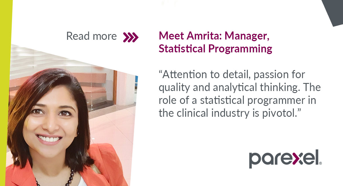 Meet Amrita: Manager, Statistical Programmer